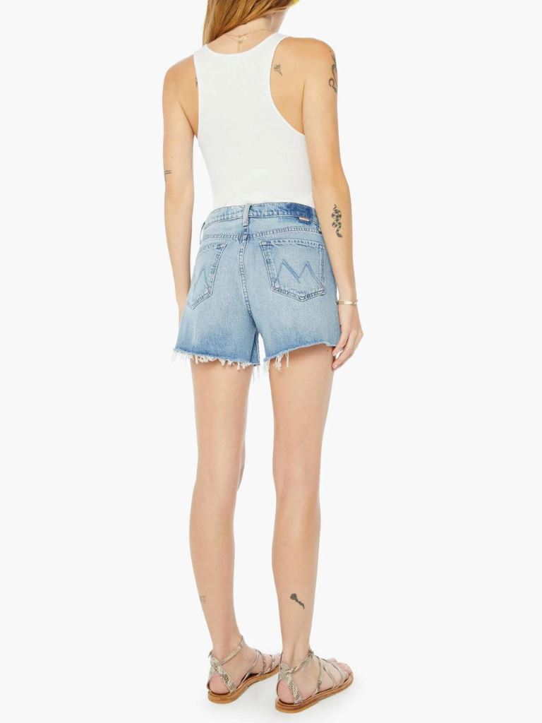 Mother Denim Skipper Short N Long Fray Denim Shorts- Leap At The Chanc – Styleartist