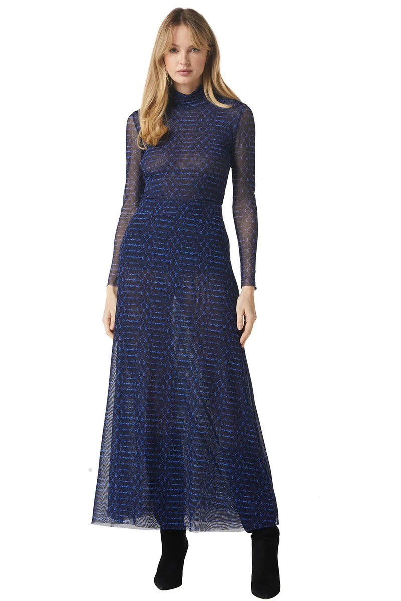 Misa Ekat Sheer Maxi Skirt- Midnight Shibori Mesh – Styleartist